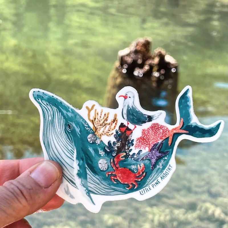Whale Stickers - Etsy