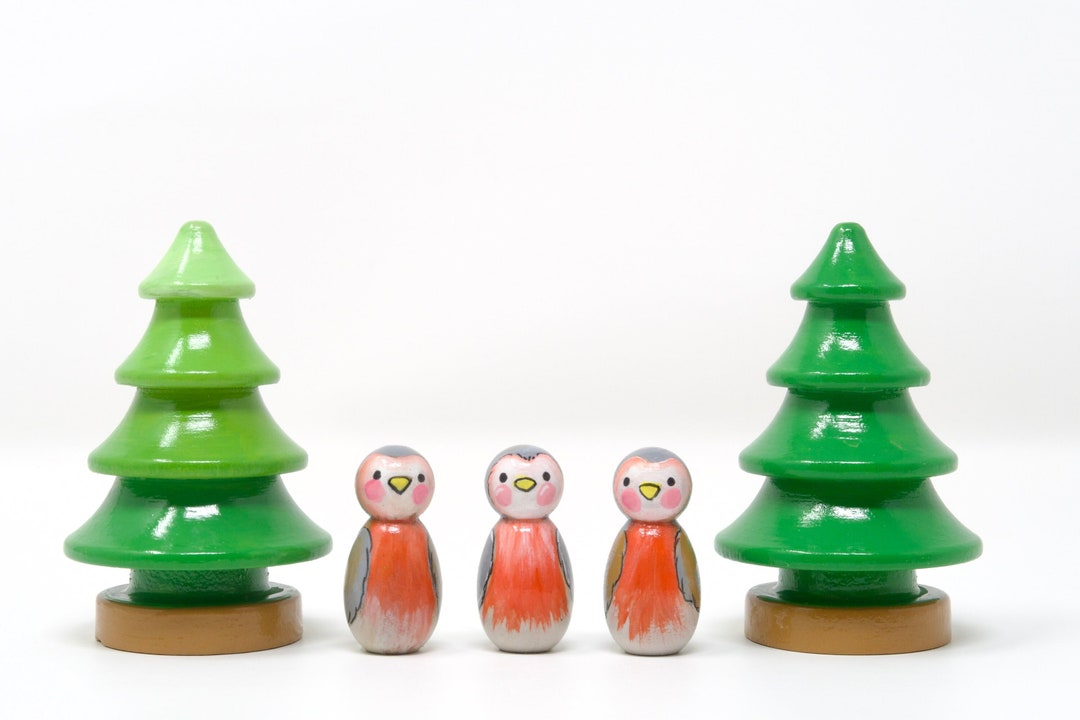 Mini Robin, single Figure Mini Robin Toy, Owlet Peg Doll, Easter Bunny ...