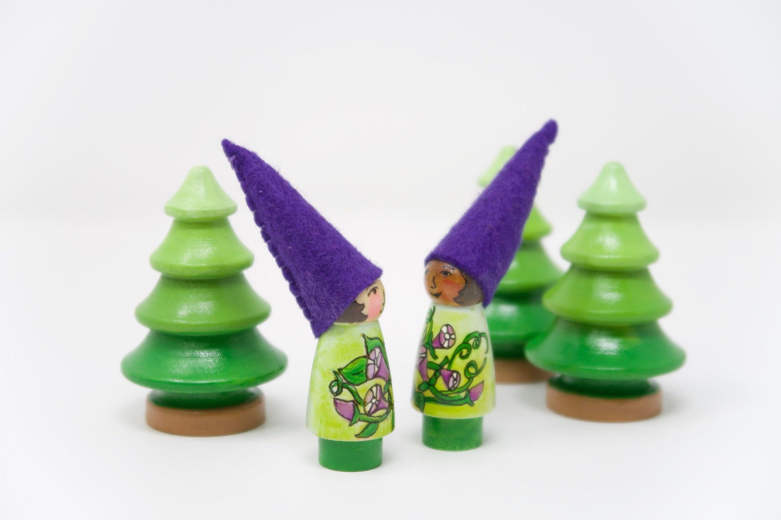 September Birth Flower Gnome, Morning Glory, Waldorf Birthday Ring ...
