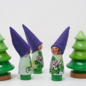 September Birth Flower Gnome, Morning Glory, Waldorf Birthday Ring ...
