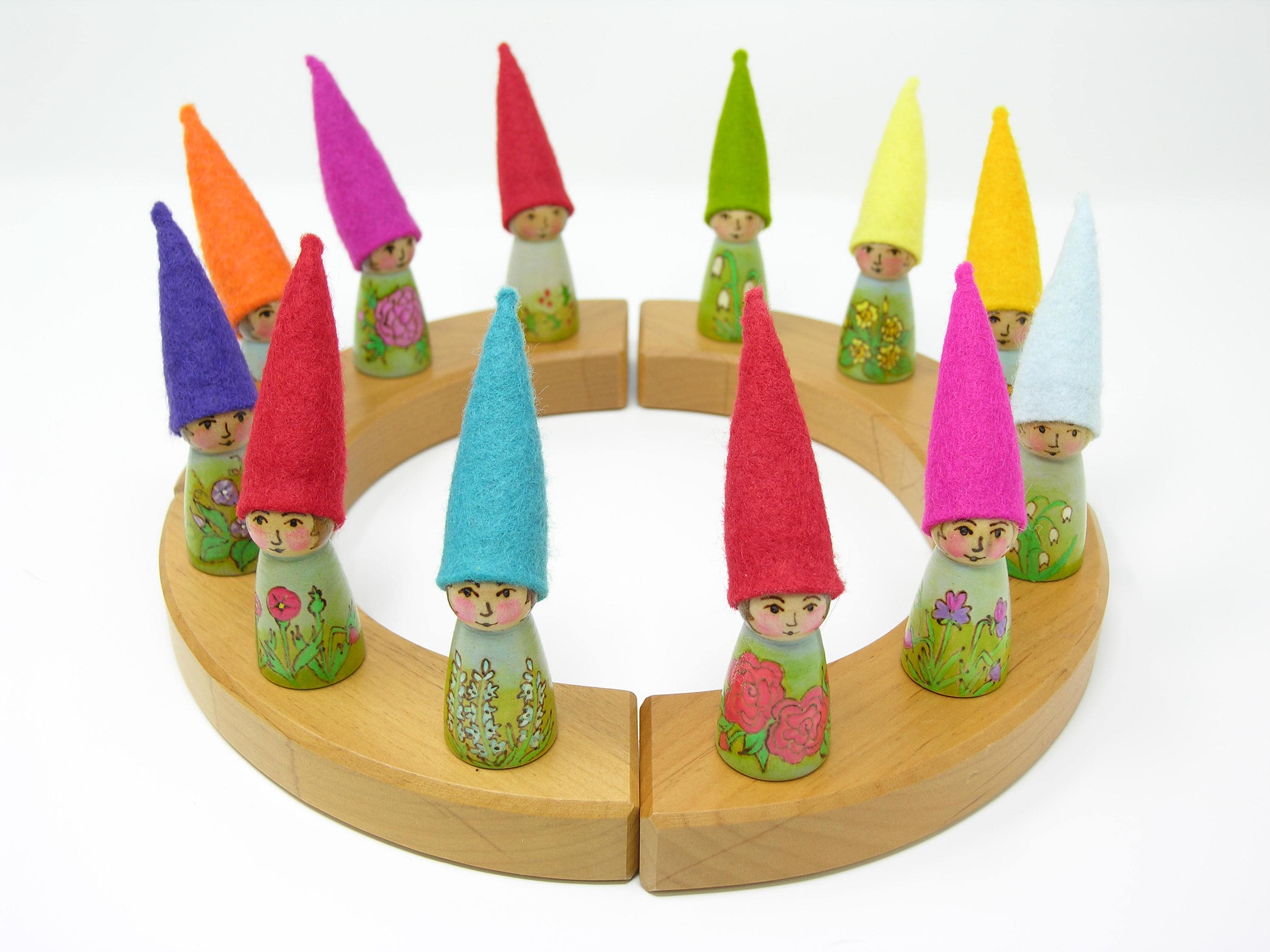 June Birth Flower Gnome-single Red Rose Gnome Painted Flower | Etsy