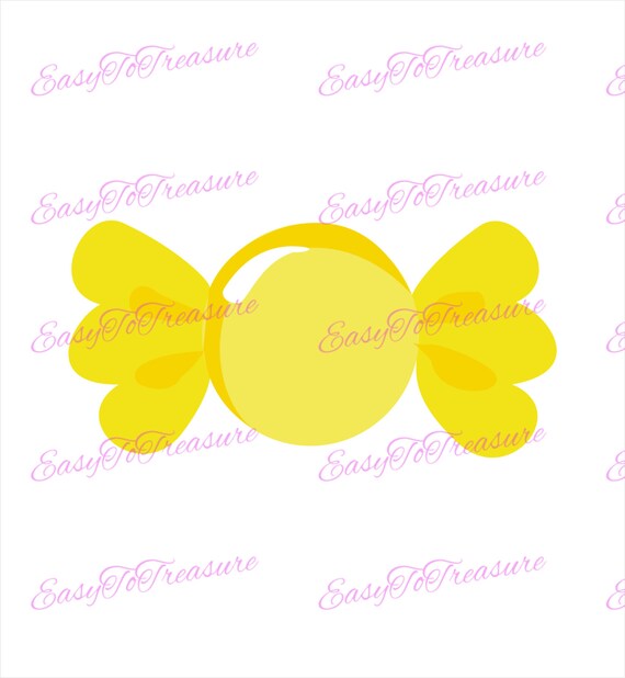 Digital Download Clipart Yellow Round Hard Candy in Wrapper - Etsy