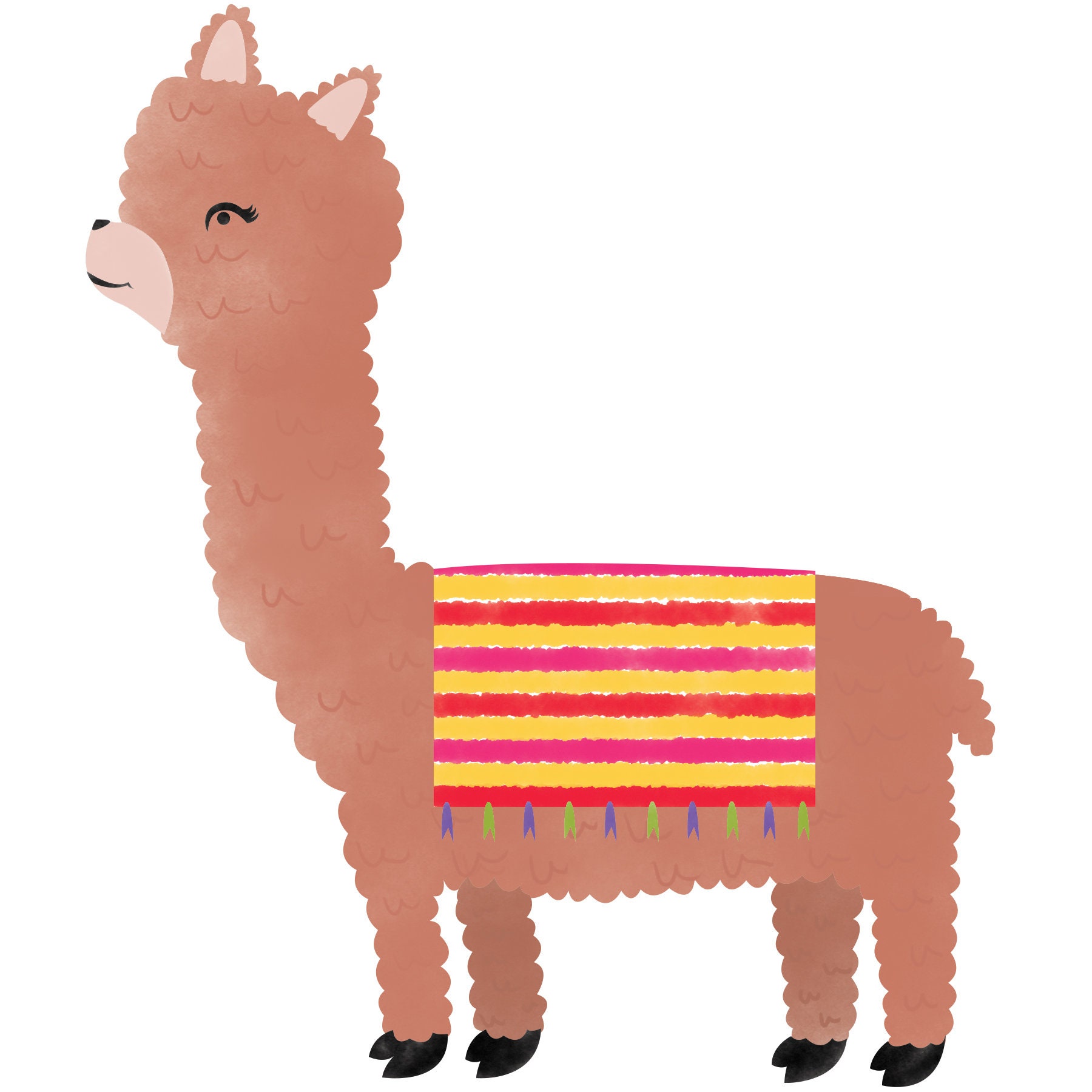 Cute llama clipart alpaca clip art cactus clip art | Etsy