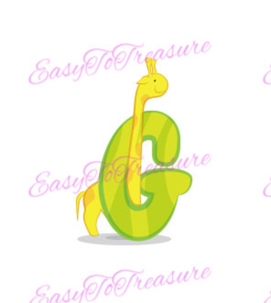 Digital Download Clipart – Alphabet Animal Giraffe JPEG and PNG Files ...