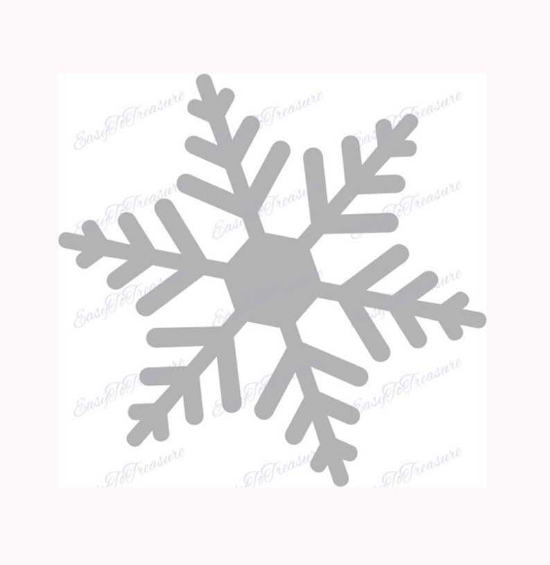 Digital Download Clipart – Silver Grey Winter Snowflake JPG and PNG ...