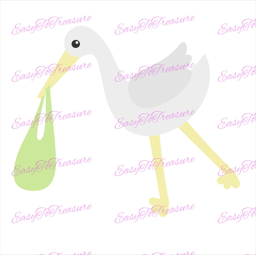 Digital Download Clipart – Baby Stork JPEG and PNG Files - Etsy