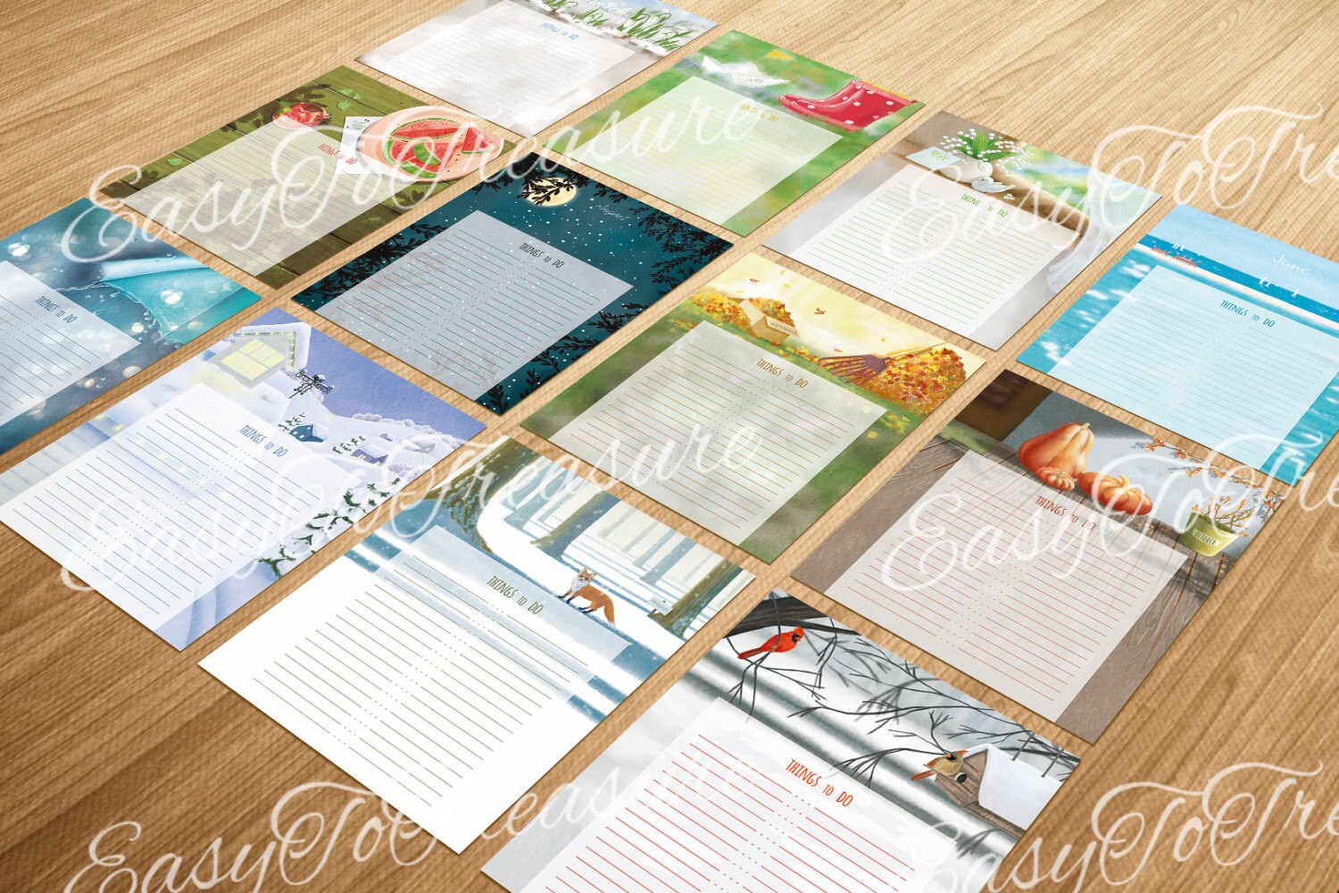 Digital Download Printable DIY Monthly Calendar to Do Lists JPEG File ...