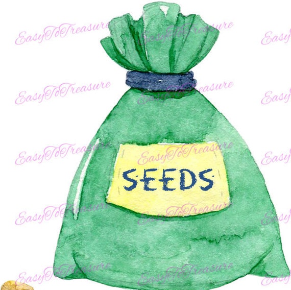 Digital Download Clipart Gardening Seeds JPEG and PNG Files - Etsy