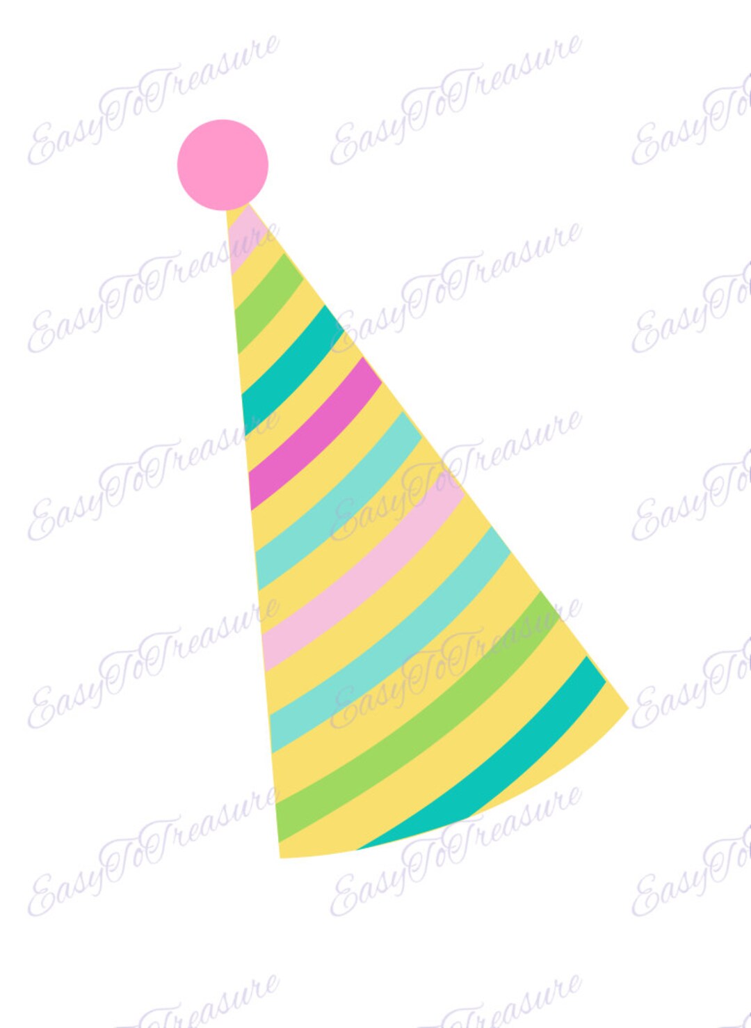 Digital Download Clipart – Birthday, Party, Celebration Striped Hat ...