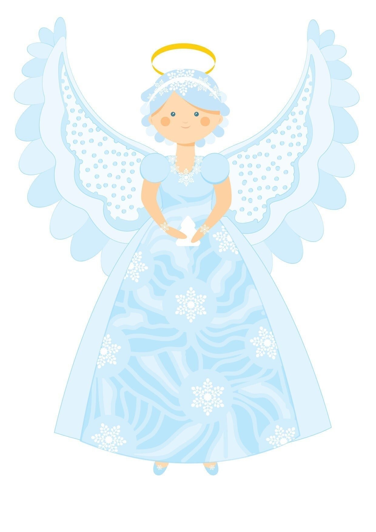 Digital Download Clipart Winter Angel Clip Art blue Angel Winter ...