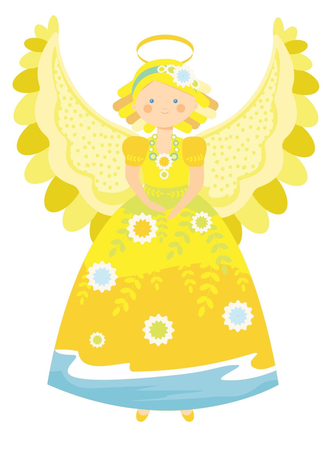 Digital Download Clipart – Summer Angel Clip Art --summer Colors Angel ...