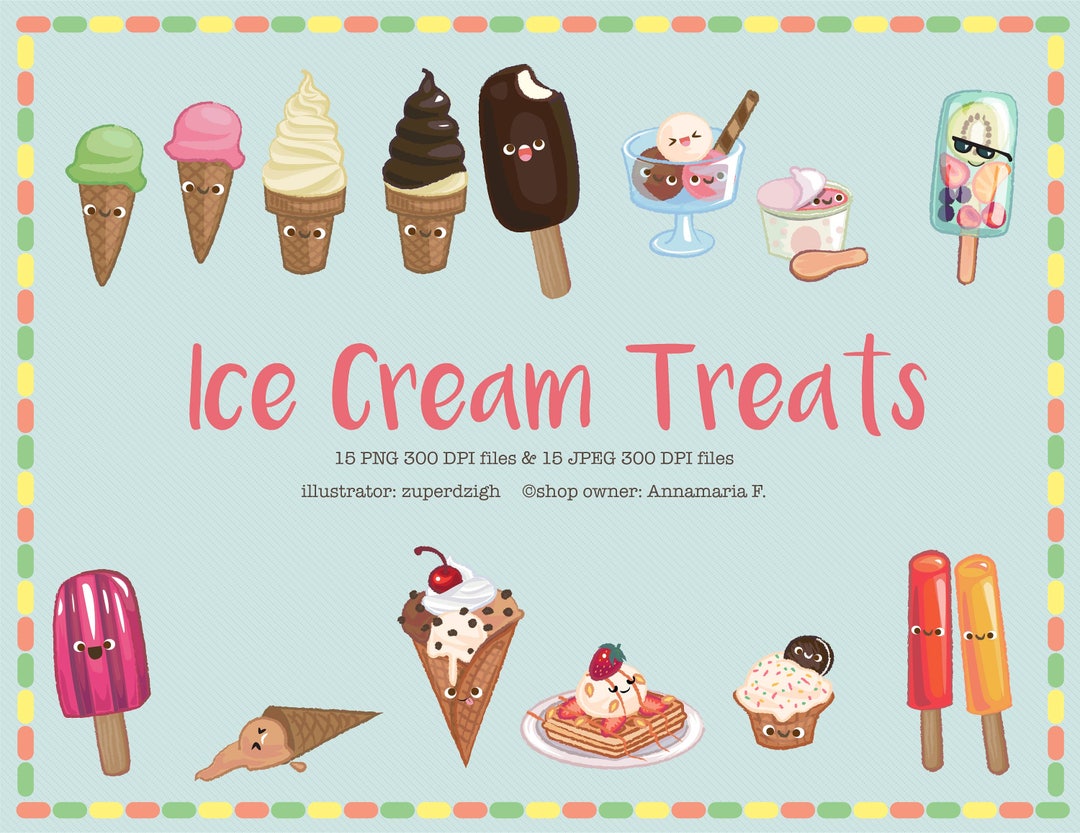 Digital Download Clip Art--ice Cream Treats - Etsy
