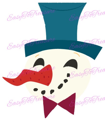 Digital Download Clipart – Snowman 2 Clipart Design JPEG and PNG Files ...