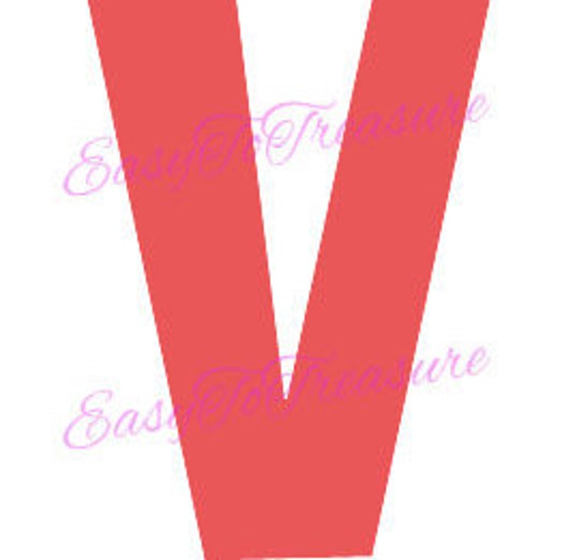 Digital Download Clipart Letter V JPEG and PNG Files - Etsy