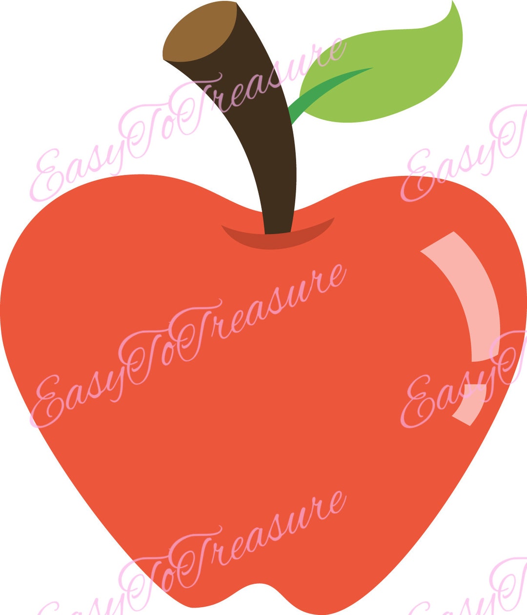 Digital Download Clipart – Apple, Back to School, Teachers, Fruit JPEG ...