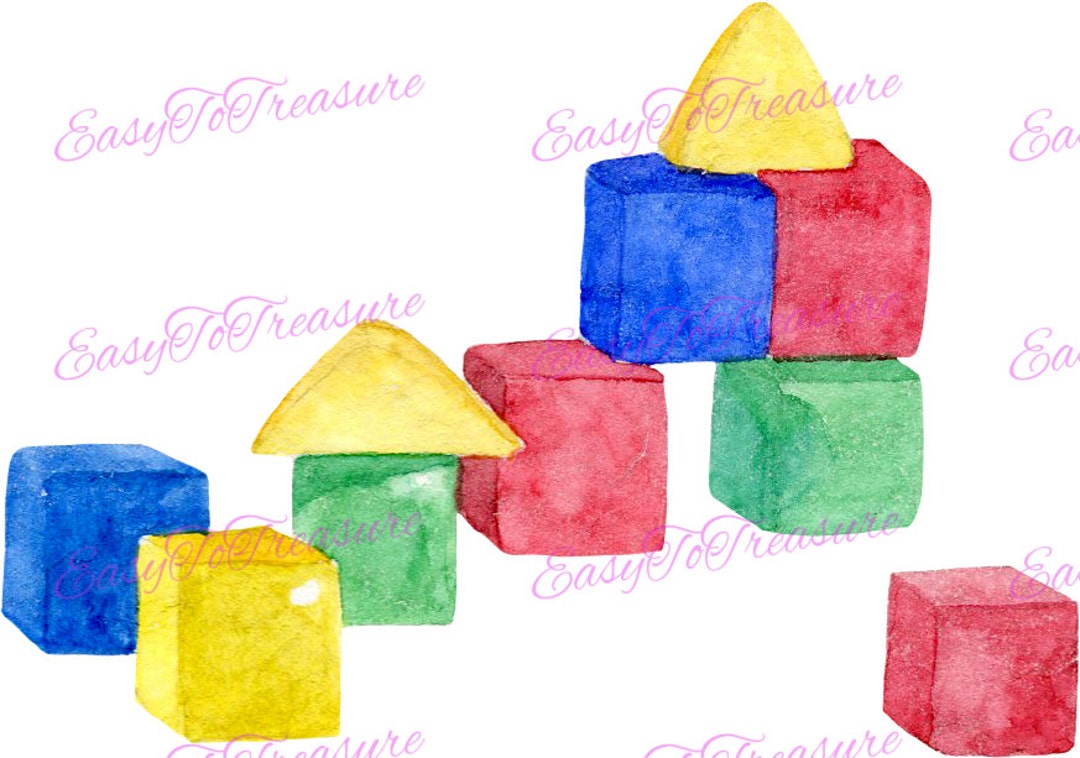 Digital Download Clipart – Wooden Blocks JPEG and PNG Files - Etsy