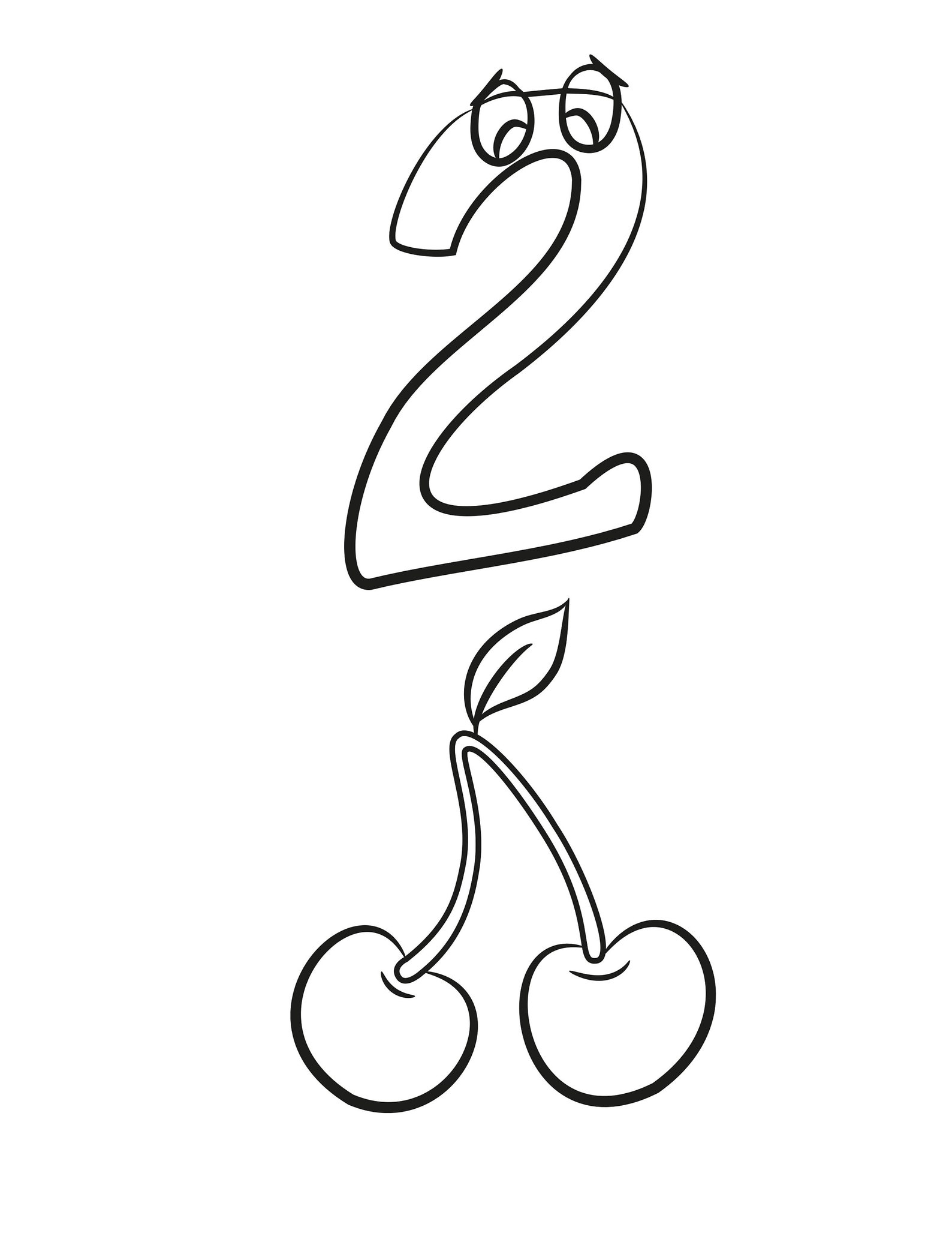 Coloring Sheet and Downloadable Clip Art, Cartoon Numbers, Original Art ...