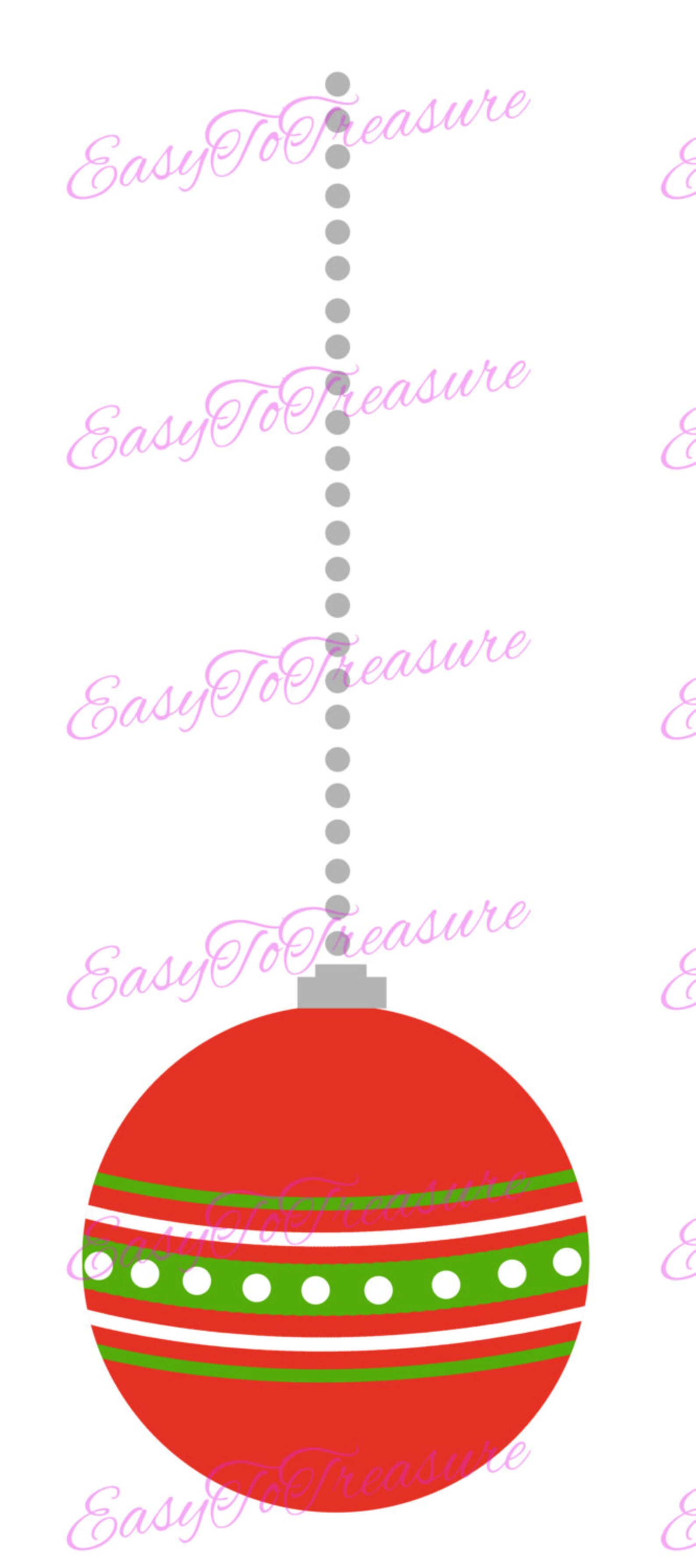 Digital Download Clipart - Red Christmas Ornament Ball Clipart JPEG and ...
