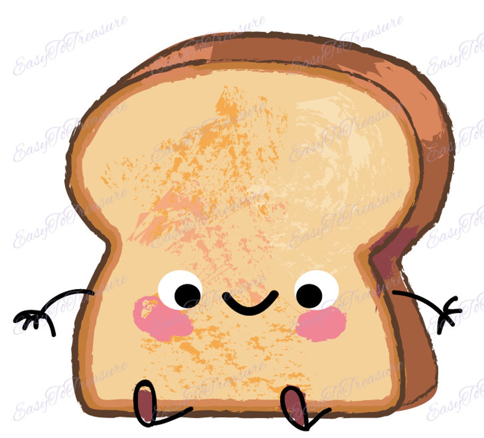 Digital Download Clipart – Toast, Toasted Bread, Breakfast Food JPEG ...