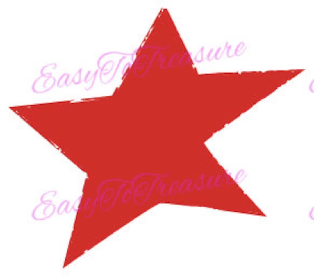 Digital Download Clipart – Red Star Clipart Design JPEG and PNG Files ...
