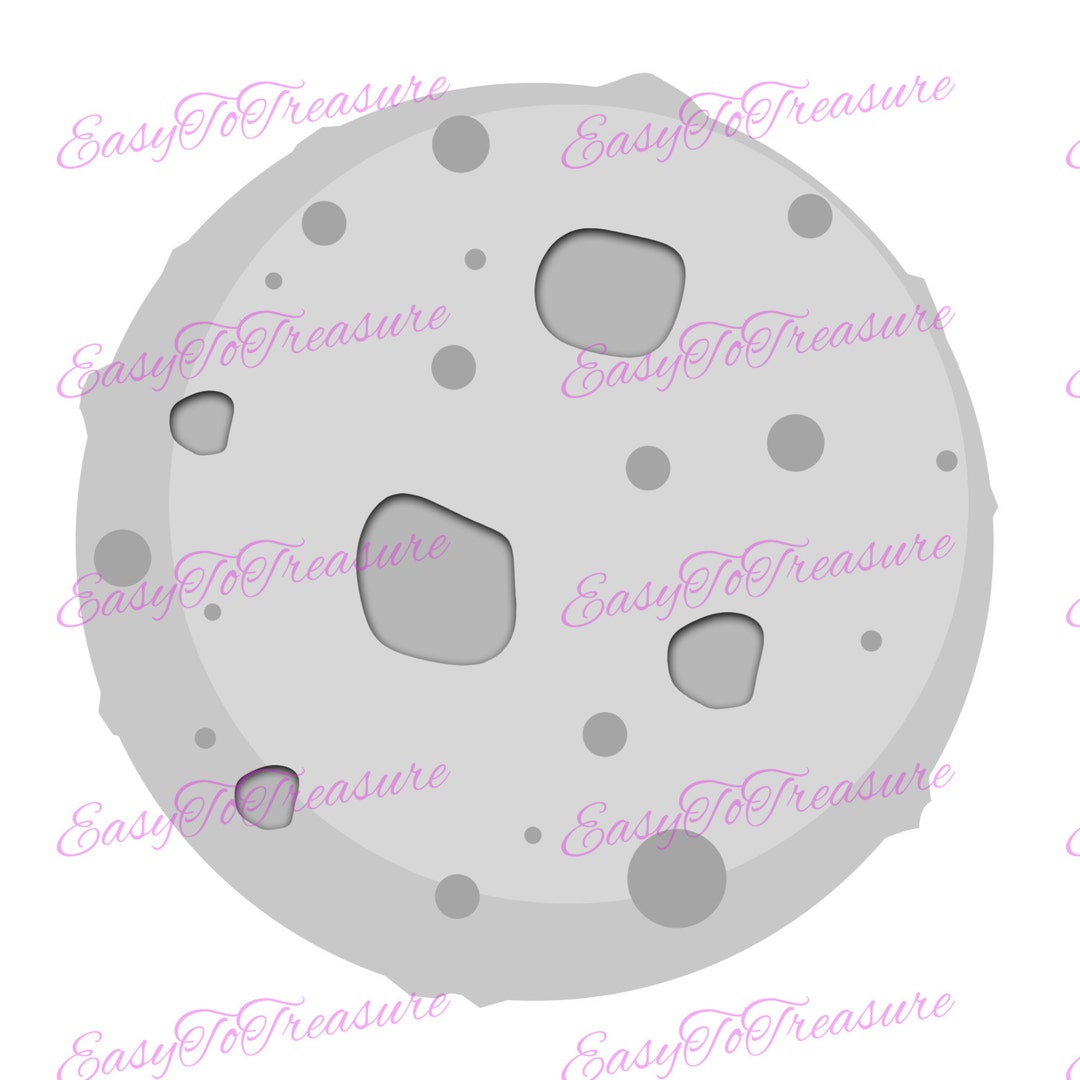 Digital Download Clipart – Moon and Outer Space JPEG and PNG Files - Etsy