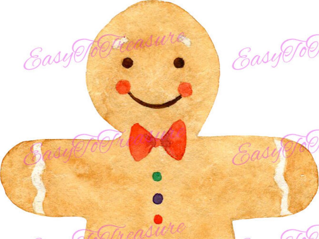 Gingerbread Man Clipart, Clipart for Gingerbread Decor, Christmas Craft ...