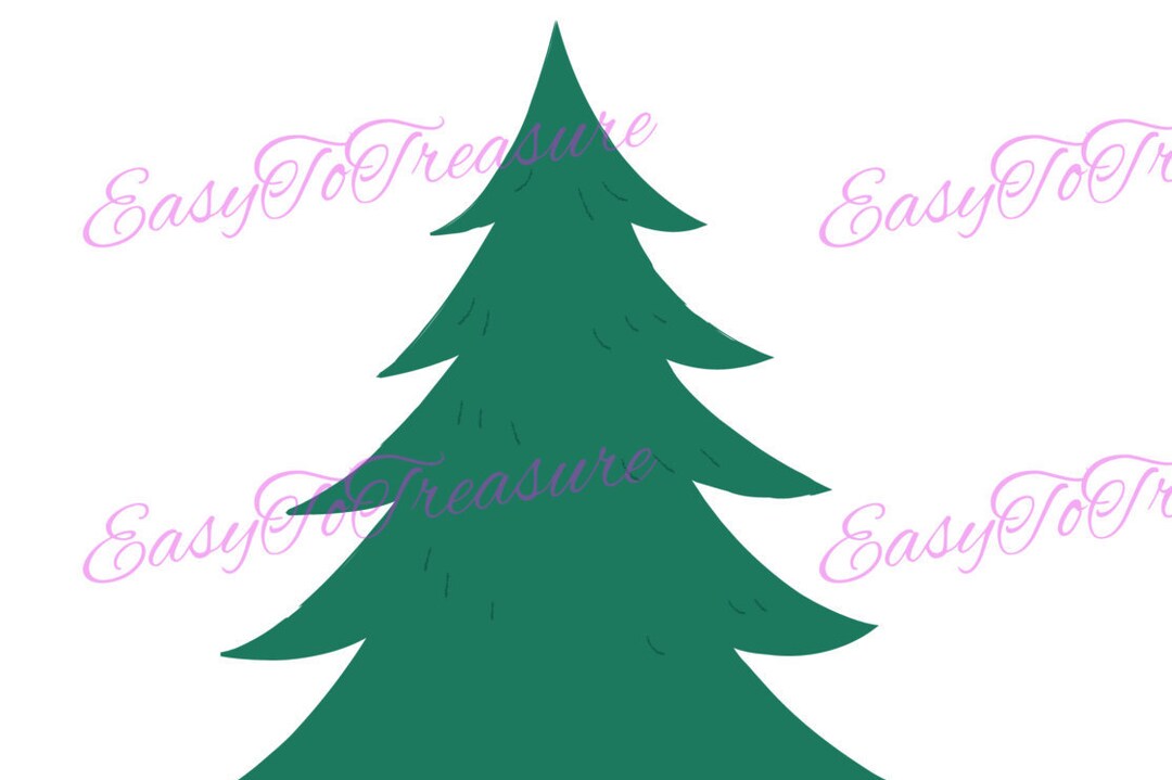 Digital Download Clipart – Pine Tree Christmas Clipart Design JPEG and ...