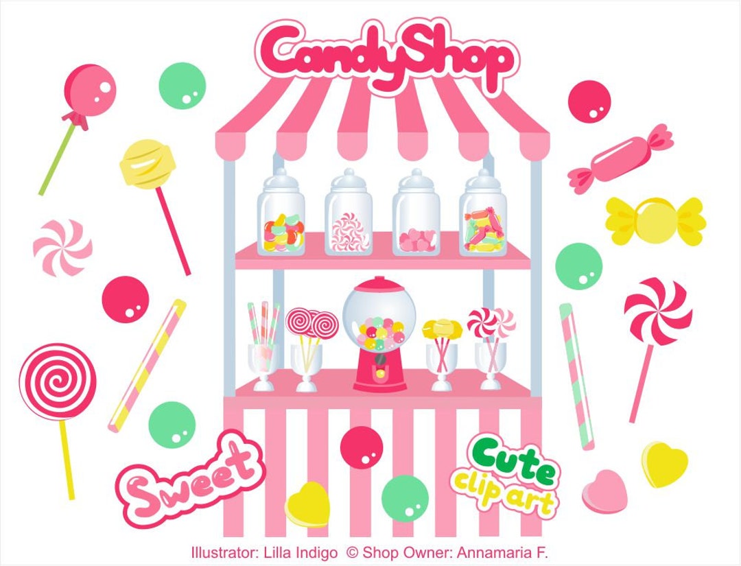 Digital Download Clipart – Variety of 26 Candy Shop JPEG and PNG Files ...