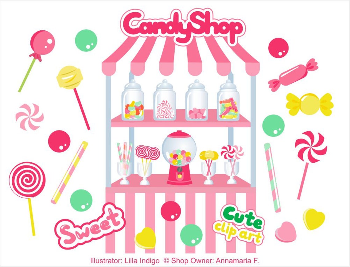 Digital Download Clipart Variety of 26 Candy Shop JPEG and PNG Files - Etsy