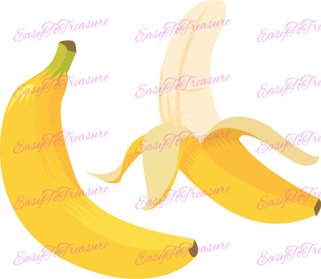 Digital Download Clipart – Banana Fruit JPEG and PNG Files - Etsy