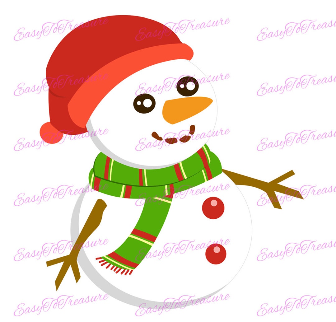 Digital Download Clipart - Snowman Winter Clipart JPEG and PNG Files - Etsy