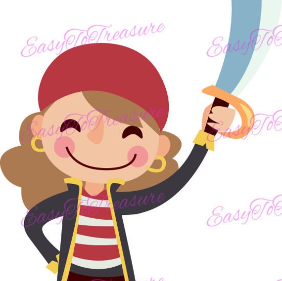 Pirate Girl Clipart Jake And The Neverland Pirate Clipart Black And