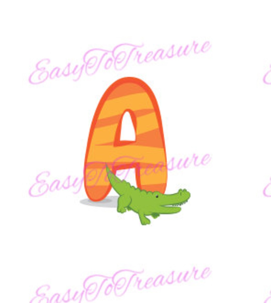 Digital Download Clipart – Alphabet Animal Alligator JPEG and PNG Files ...