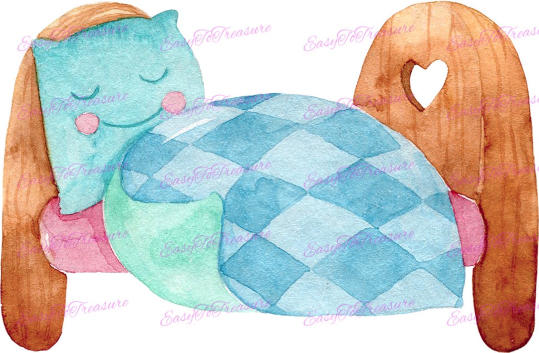 Digital Download Clipart – Sleepytime Bed JPEG and PNG Files - Etsy