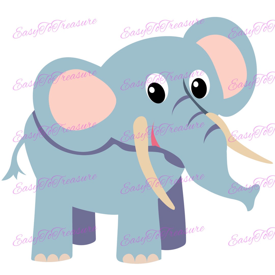 Digital Download Clipart – Elephant Jungle Animal JPEG and PNG Files - Etsy