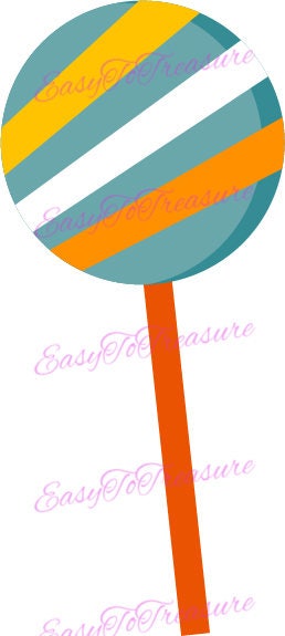 Digital Download Clipart – Halloween Lollipop Candy JPEG and PNG Files ...