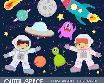 KPM Outer Space Digital Clip Art COMBO - Etsy UK