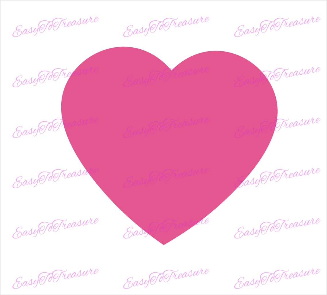 Digital Download Clipart Pink Heart JPEG and PNG Files | Etsy