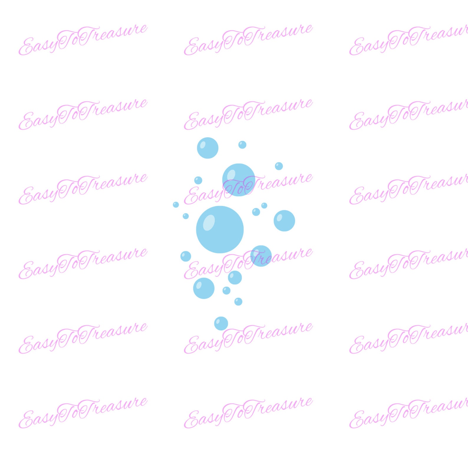 Digital Download Clipart Blue Water Bubbles JPEG and PNG Files - Etsy