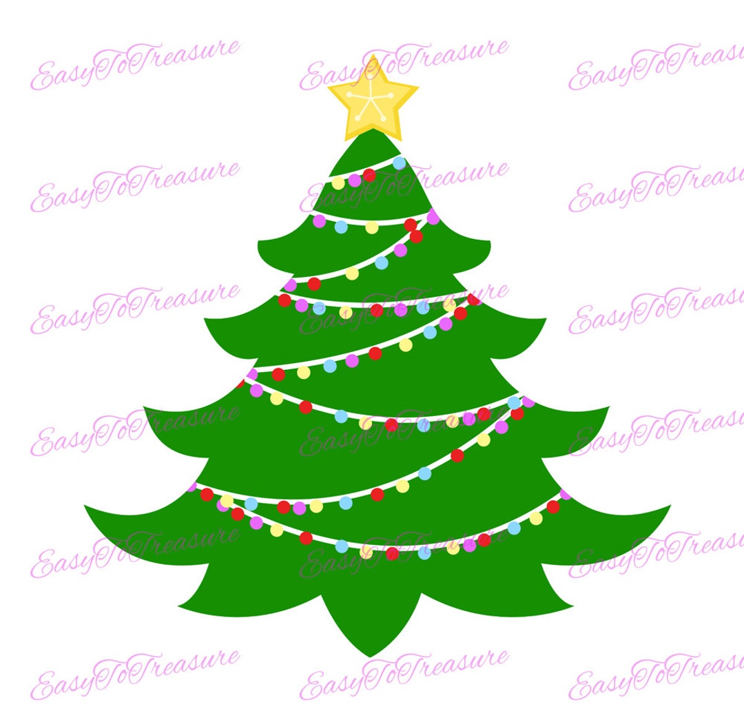 Digital Download Clipart - Christmas Tree Clipart JPEG and PNG Files - Etsy