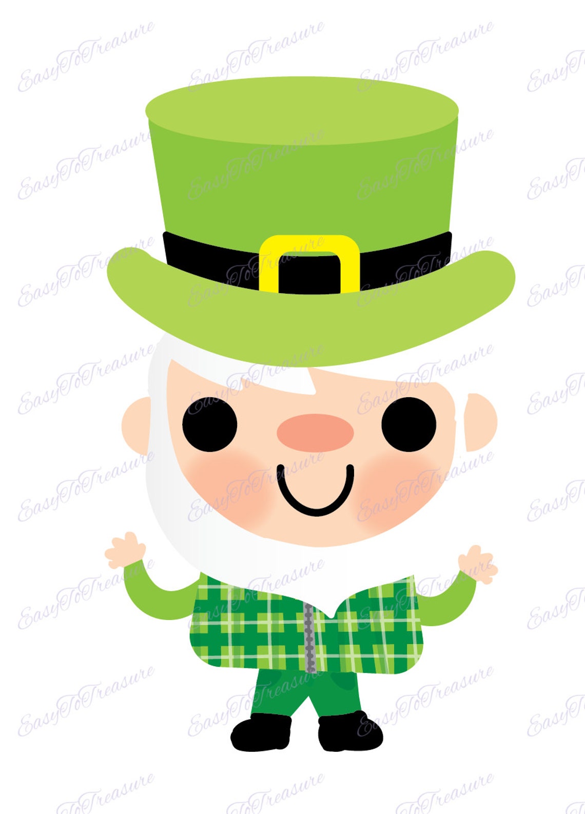 Digital Download Clipart - Little Green Leprechaun Gnome JPEG and PNG ...