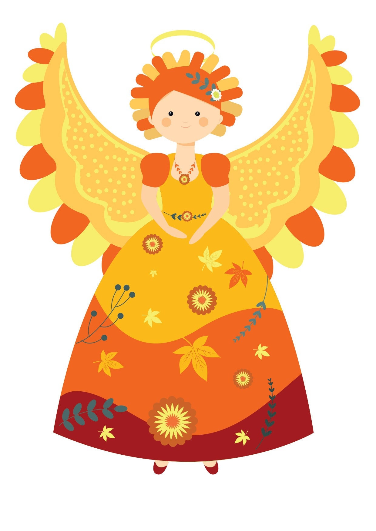 Digital Download Clipart – Autumn Angel Clip Art --fall Colors Angel ...
