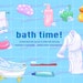 Bath Time Clipart, Rubber Ducky Clipart, Hygiene Clip Art, Bubble Bath ...