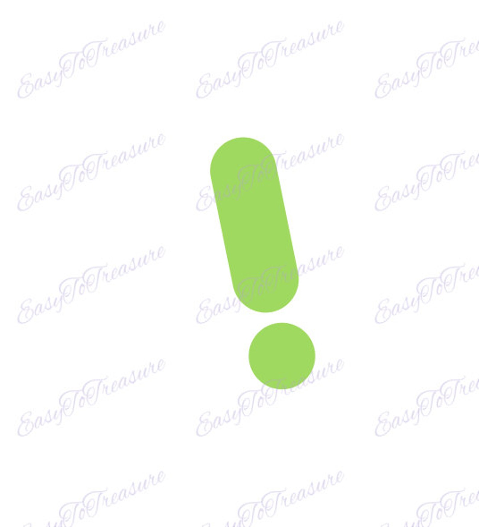 Digital Download Clipart – Green Exclamation Point Clipart PEG and PNG ...