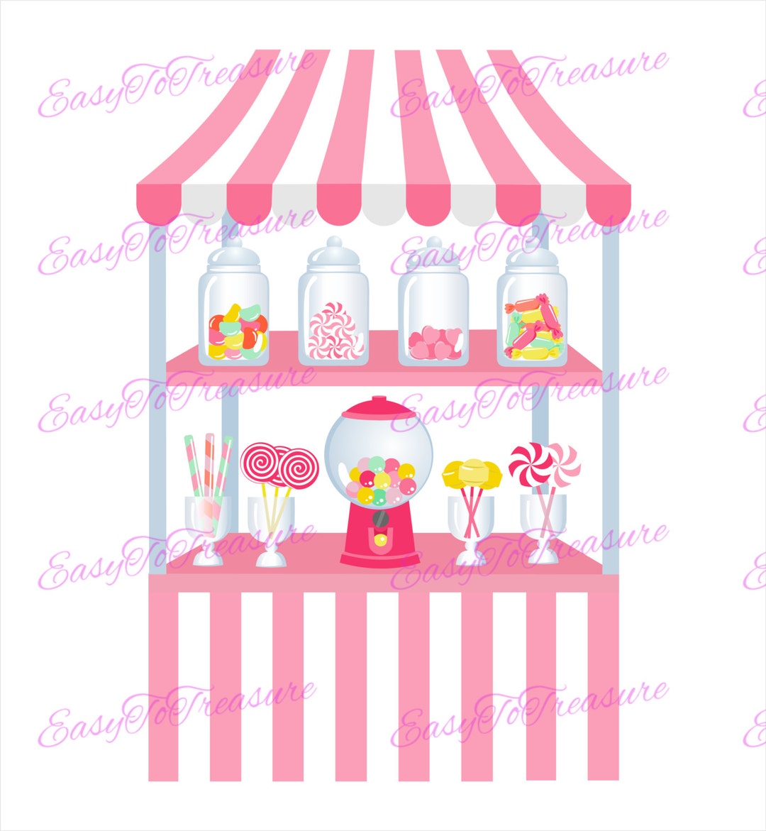 Candy Shop Clipart, Candy Clip Art, Candy Shop Decor, Instant Download ...