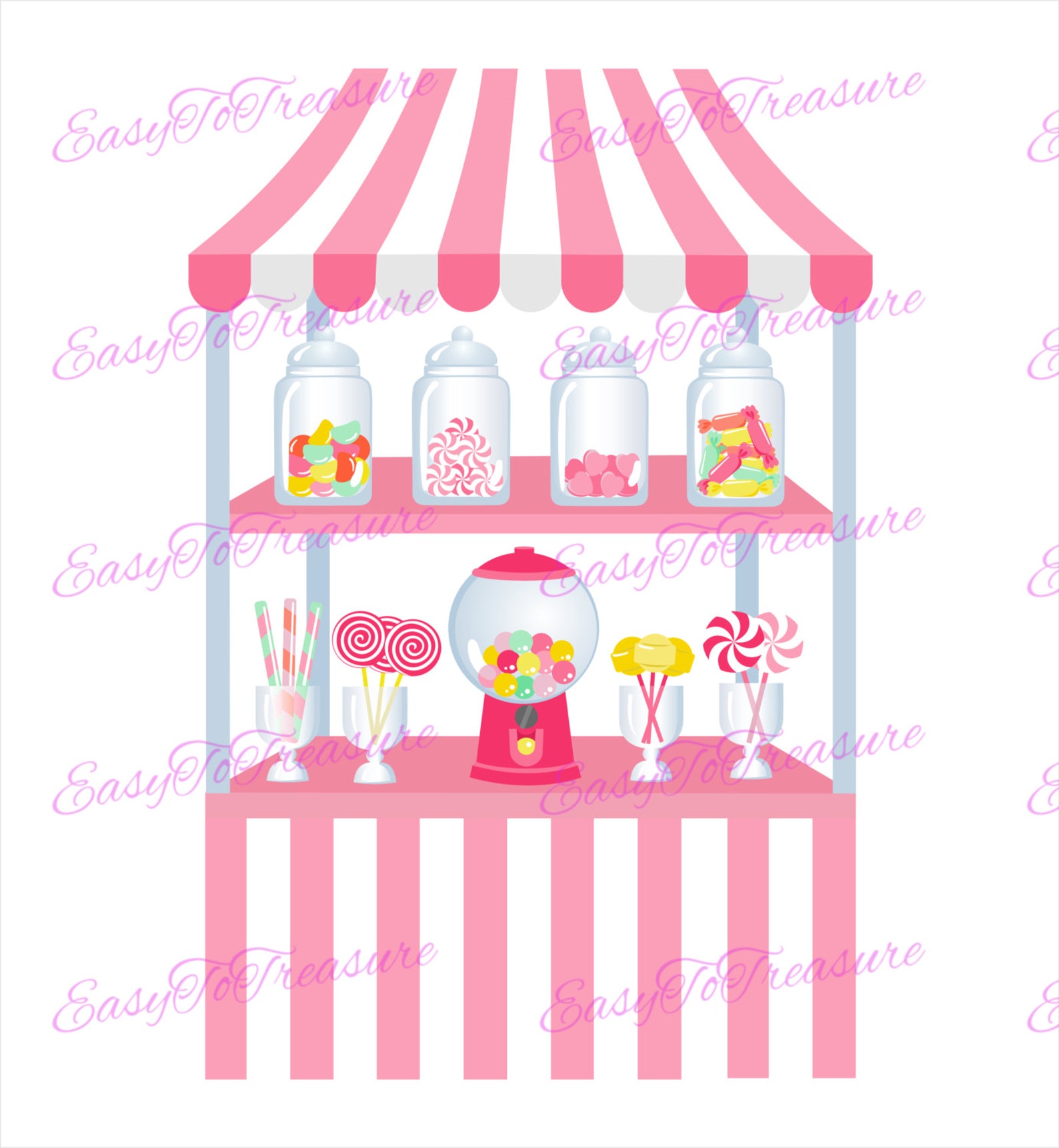 Candy Shop Clipart, Candy Clip Art, Candy Shop Decor, Instant Download ...