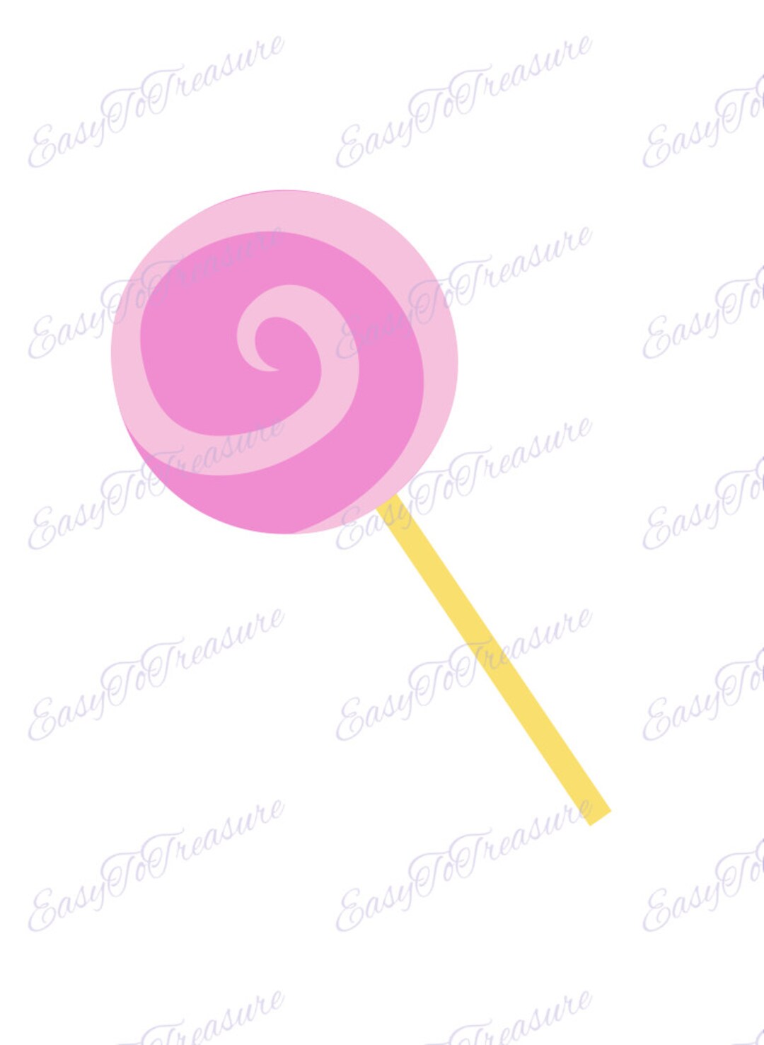 Digital Download Clipart – Candy Pink Lollipop Sucker Clipart PEG and ...