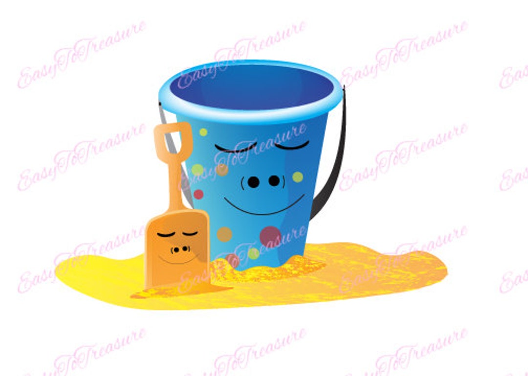 Digital Download Clipart – Beach Sand Shovel and Pail JPEG and PNG ...
