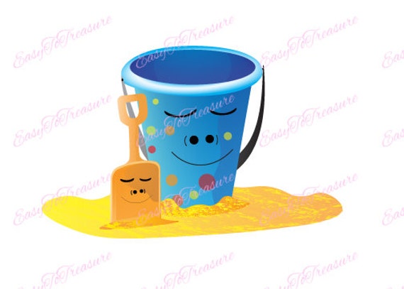 Digital Download Clipart Beach Sand Shovel and Pail JPEG and | Etsy