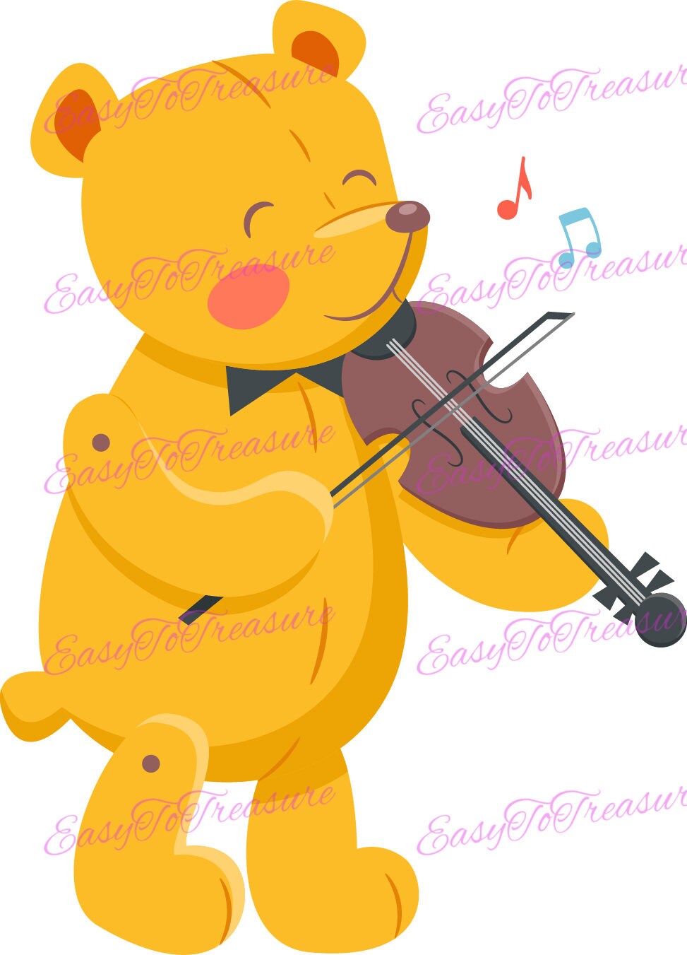 Digital Download Clipart – Violin Teddy Bear JPEG and PNG Files - Etsy